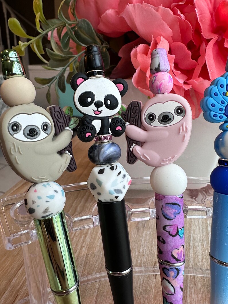 Beaded Pens for Work | Cute Office Supplies | Adorable Animal Pen | Pen Collection | Novelty ...