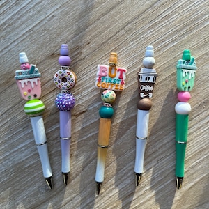 Bubble Tea Bead Pens | Donut Pens | Donut Gifts | Coffee Basket Filler ...