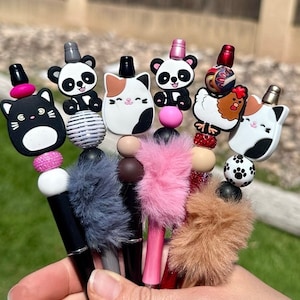 Fluffy Pens | Girly Office Supplies | Adorable Animal Pen | Fuzzy Pens ...