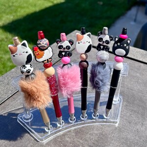 Fluffy Pens | Girly Office Supplies | Adorable Animal Pen | Fuzzy Pens ...