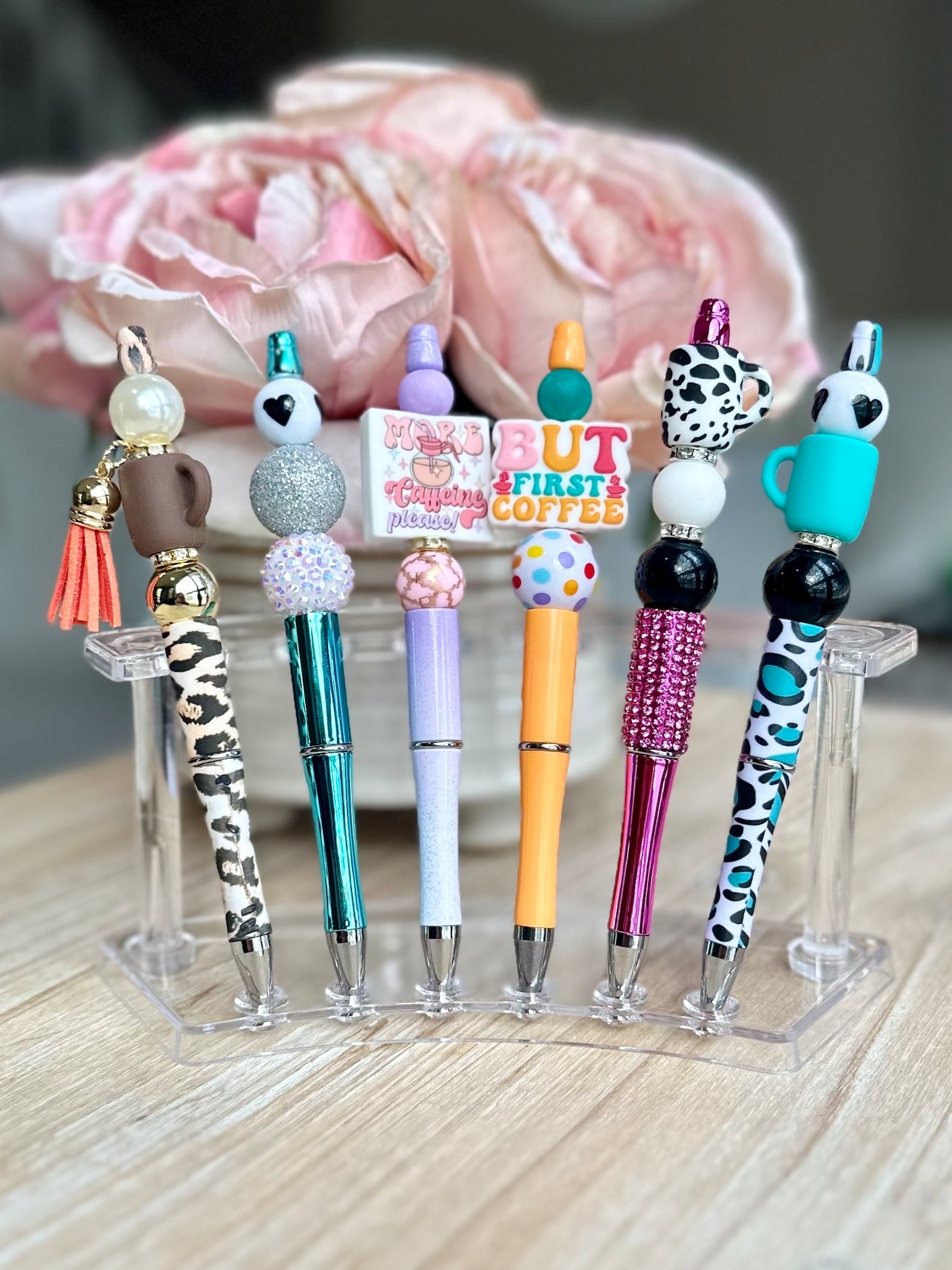 Cute Miniature Mug Pens| Funny Coffeeholic Gift| Beaded Pen | Focal ...