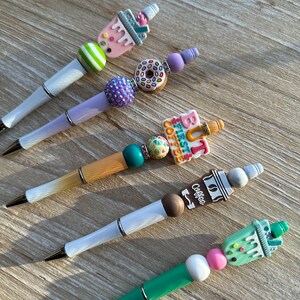 Bubble Tea Bead Pens | Donut Pens | Donut Gifts | Coffee Basket Filler ...
