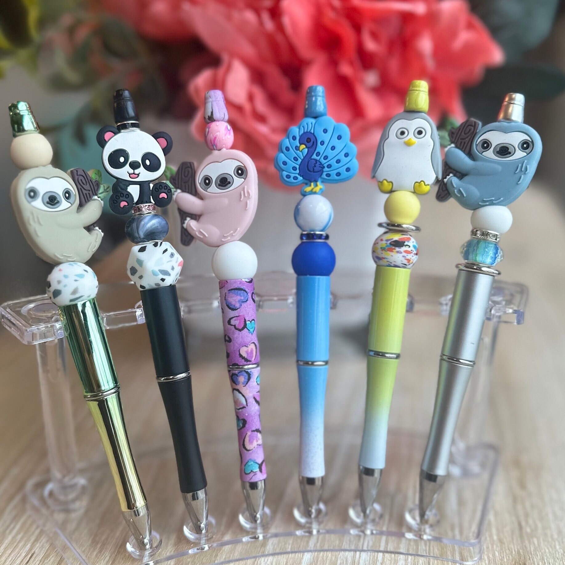 Beaded Pens for Work | Cute Office Supplies | Adorable Animal Pen | Pen ...