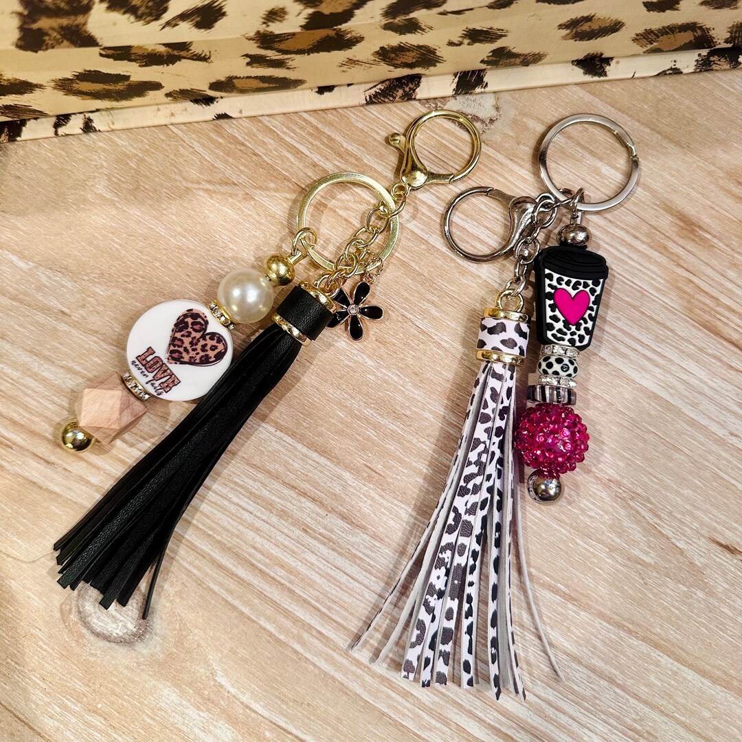 Beaded Keychains | Tassel Keychains | Accessories | Gold Keychains ...