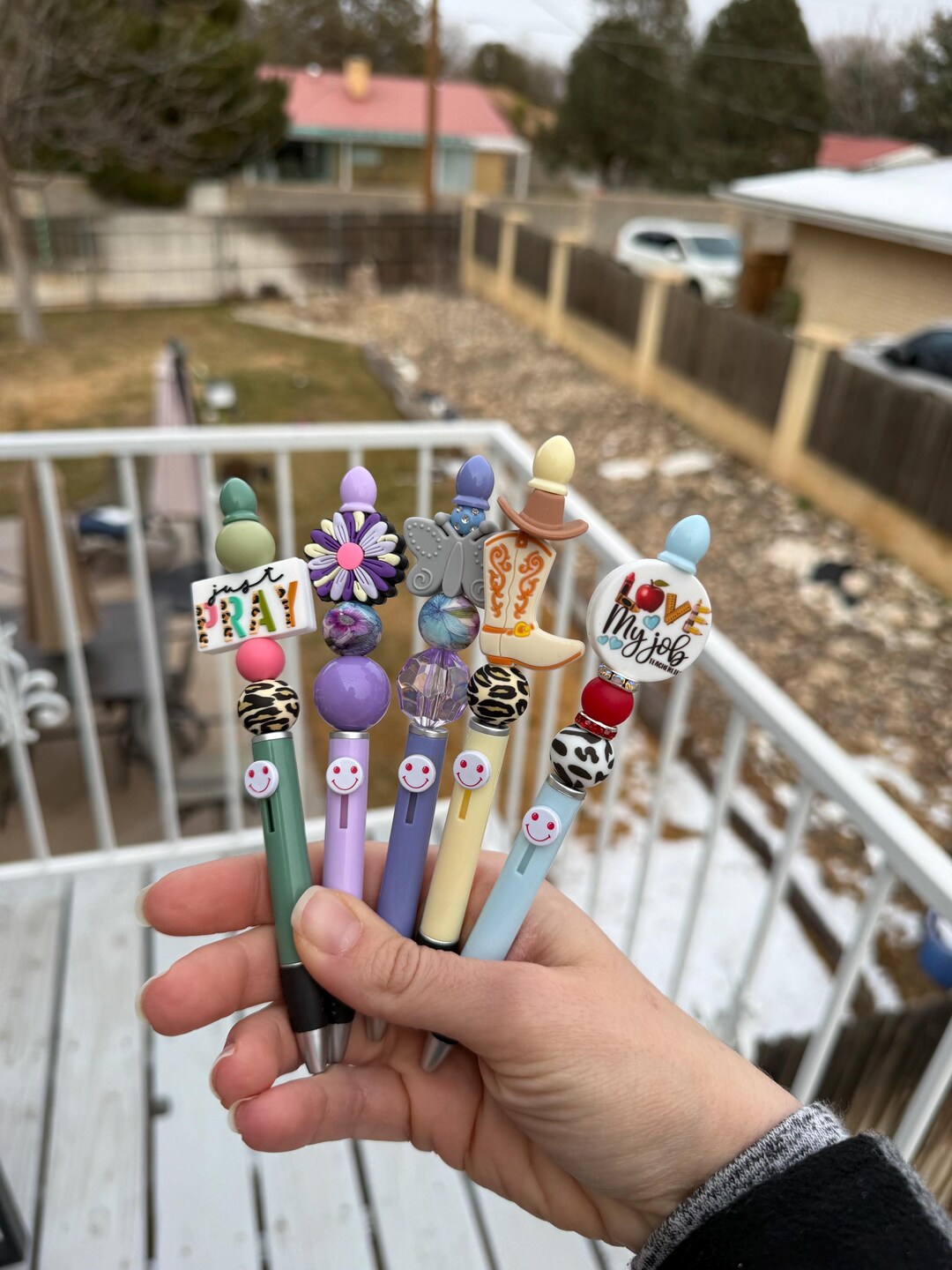 Cute Colorful Pens, Smiley Face Pens, Happy Pens, Clicking Retractable ...