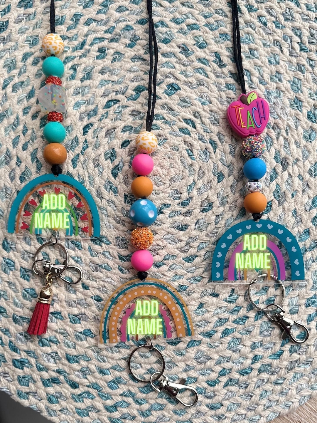 Customizable Rainbow Lanyards | Personalized Lanyards for Teachers ...