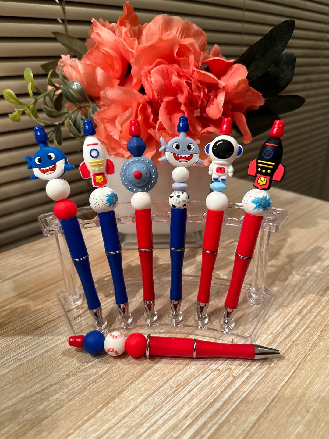 Beaded Pen | Pens for Kids | Easter Basket Filler | Baby Shark | Pens ...