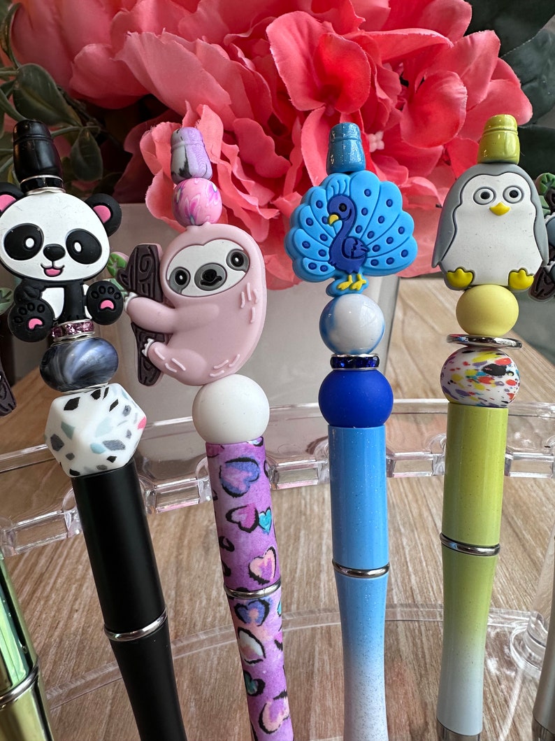 Beaded Pens for Work | Cute Office Supplies | Adorable Animal Pen | Pen Collection | Novelty ...