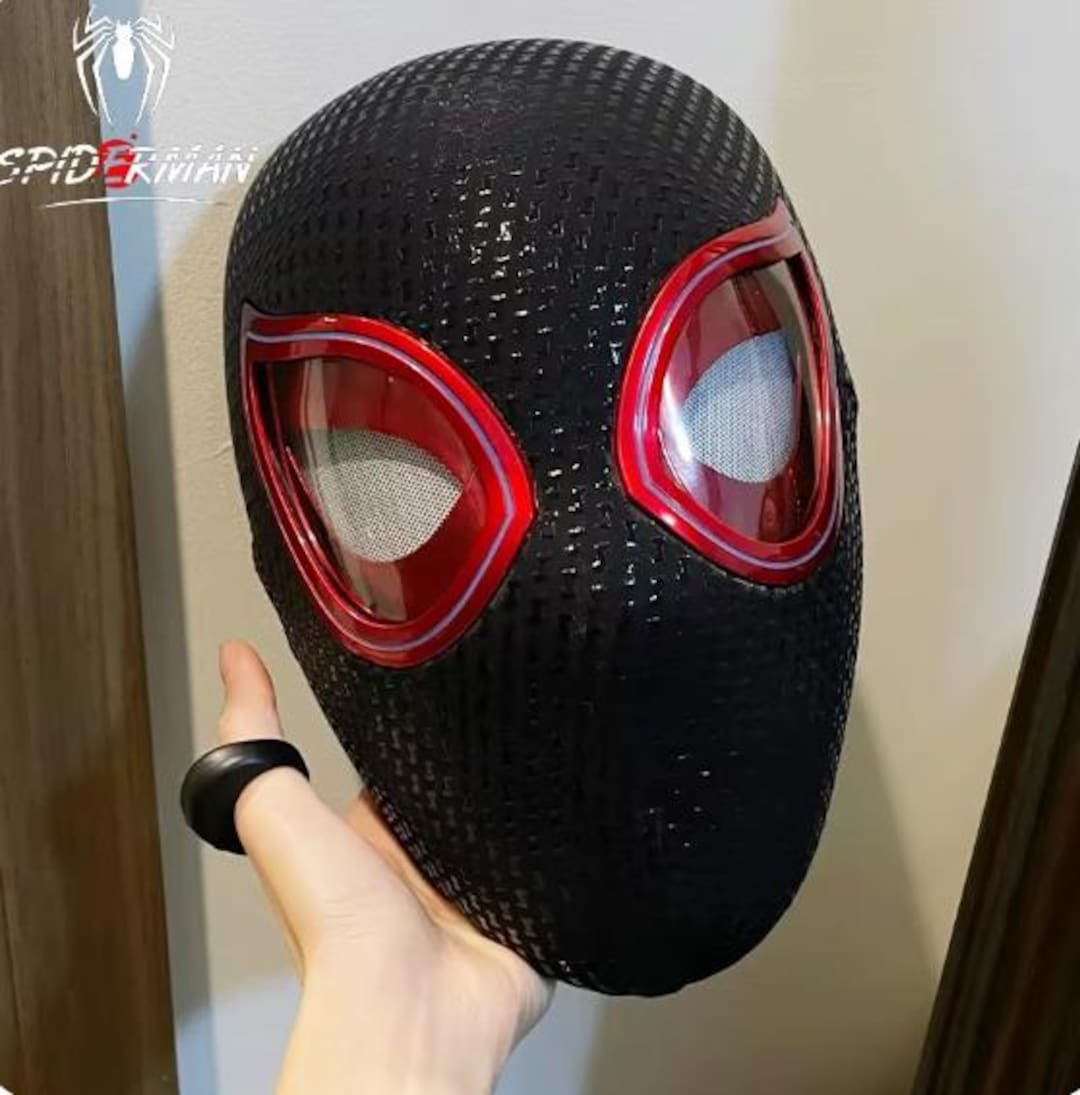 Spider-man Miles Morales Blinking Realistic Mask - Etsy