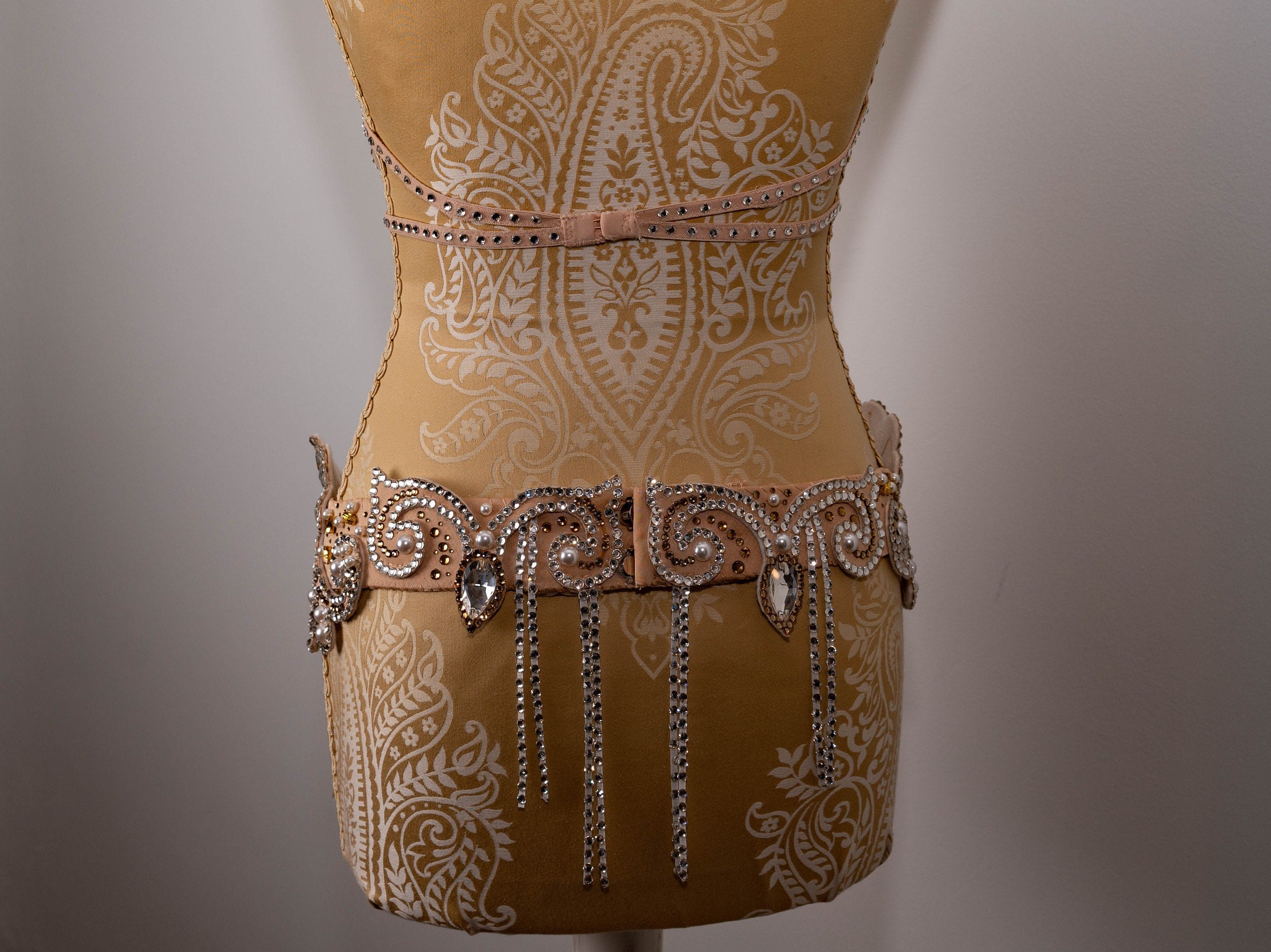 Golden Belly Dance Costume. Samba Carnival Costume. Belt and Bra Set ...
