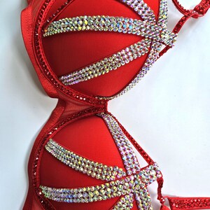 Belly Dance Bra,showgirl Costume, Burlesque Bra, Stage Bra, Rave Bra ...