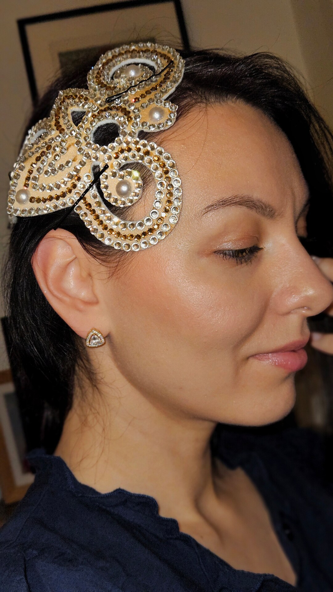 Headpiece Rhinestones, Prom Shiny Headpiece, Ballroom Dance Hair ...