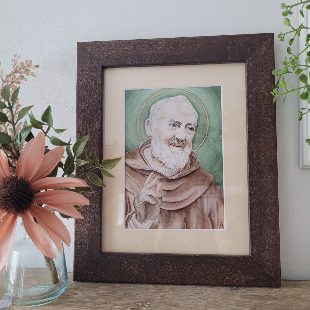 St. Padre Pio Art Print, Catholic Art, Saint Art, Catholic Gift - Etsy