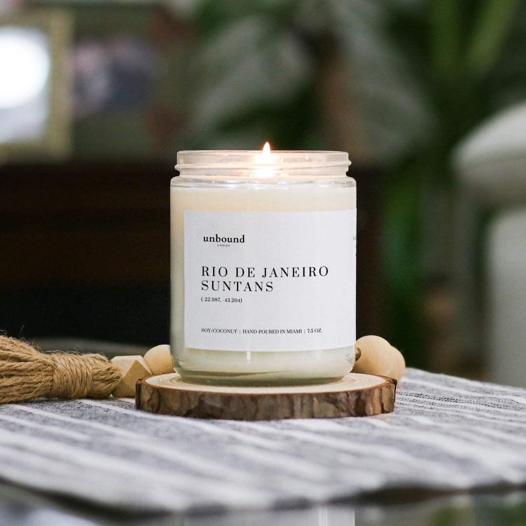 Rio De Janeiro Suntans Scented Candle | 7.5oz Coconut Soy Candle ...