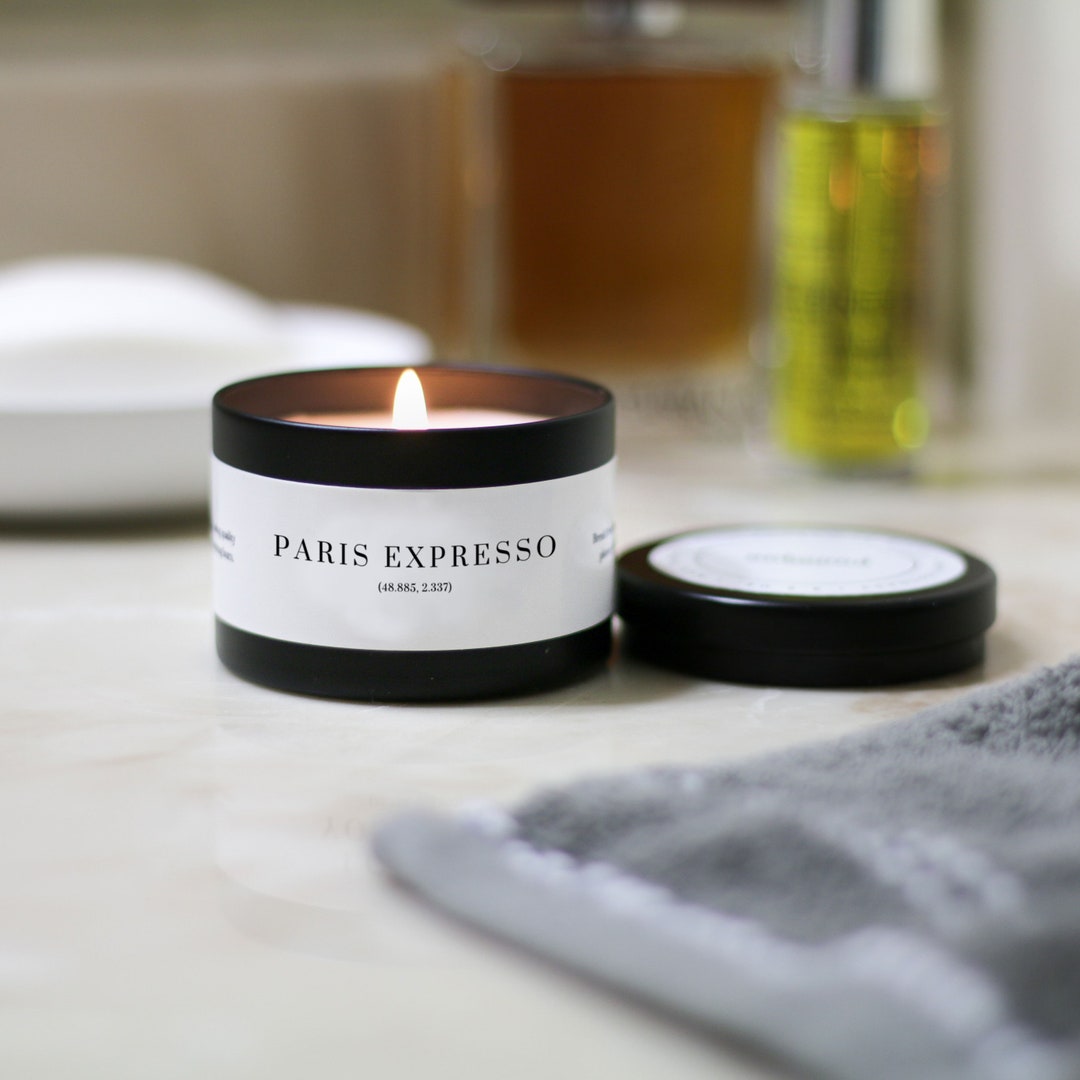 Paris Expresso Scented Candle | Coffee Candle | 3.2oz Coconut Soy ...