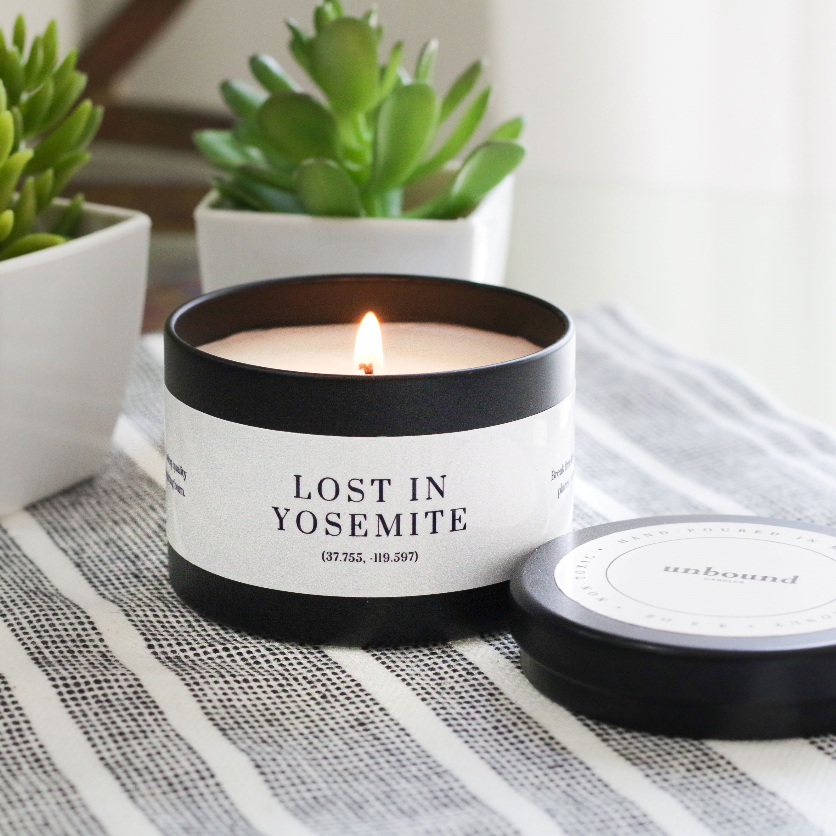 Lost in Yosemite Scented Candle | 3.2oz Coconut Soy Candle Travel Tin ...