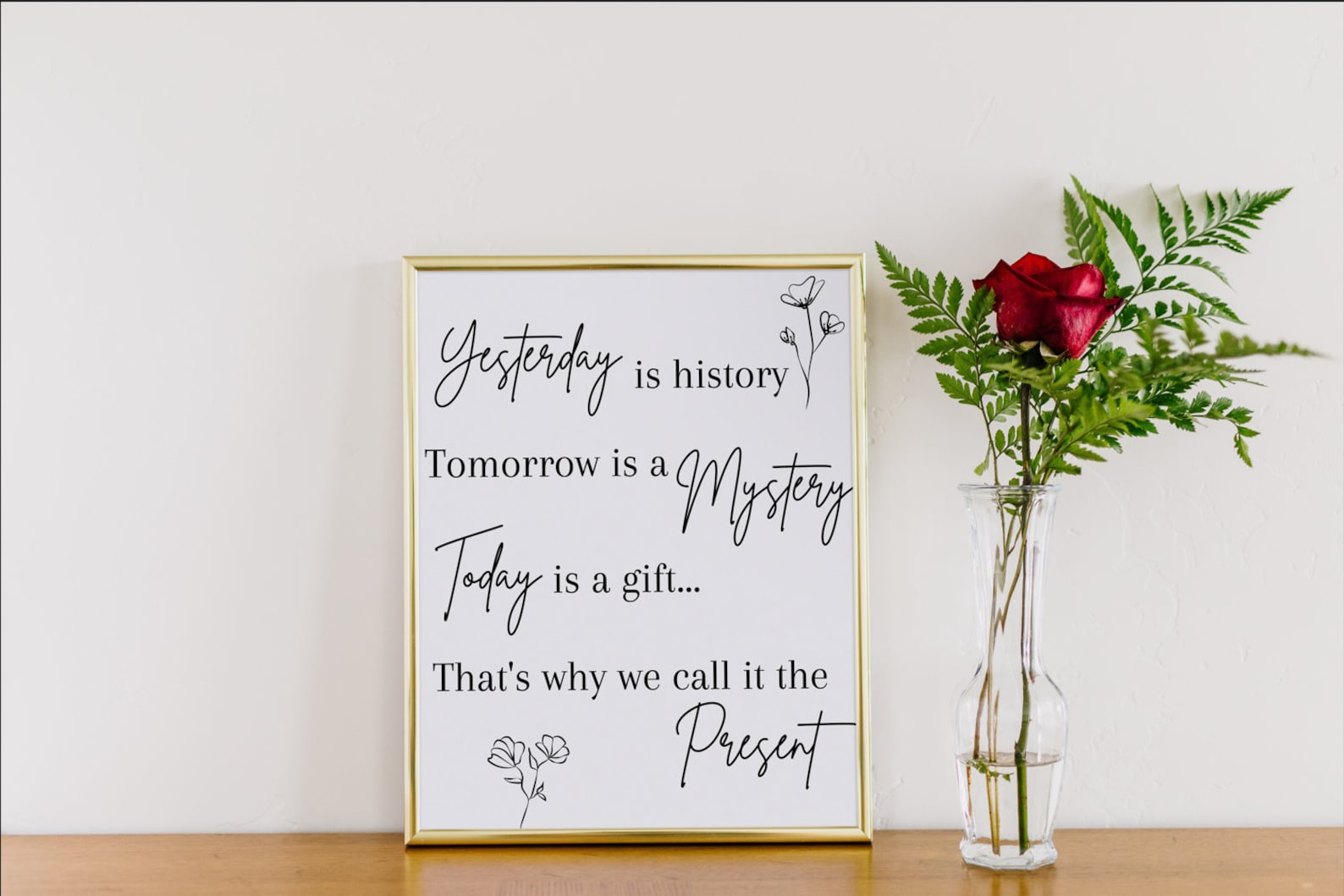 Yesterday is History, Tomorrow is a Mystery, Today is a Gift ...