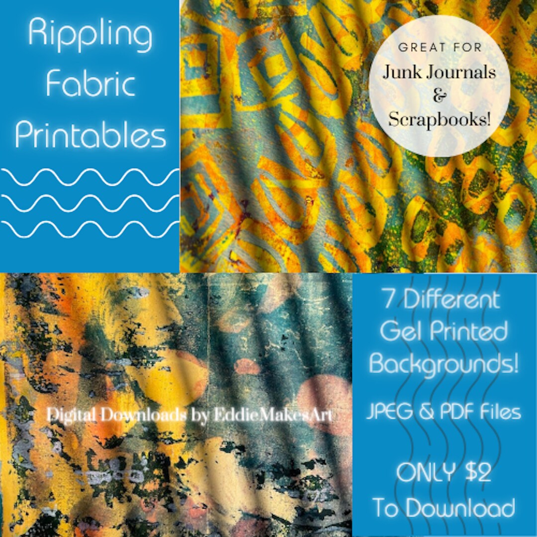 Rippling Fabric Printable Backgrounds Amarillo - Etsy