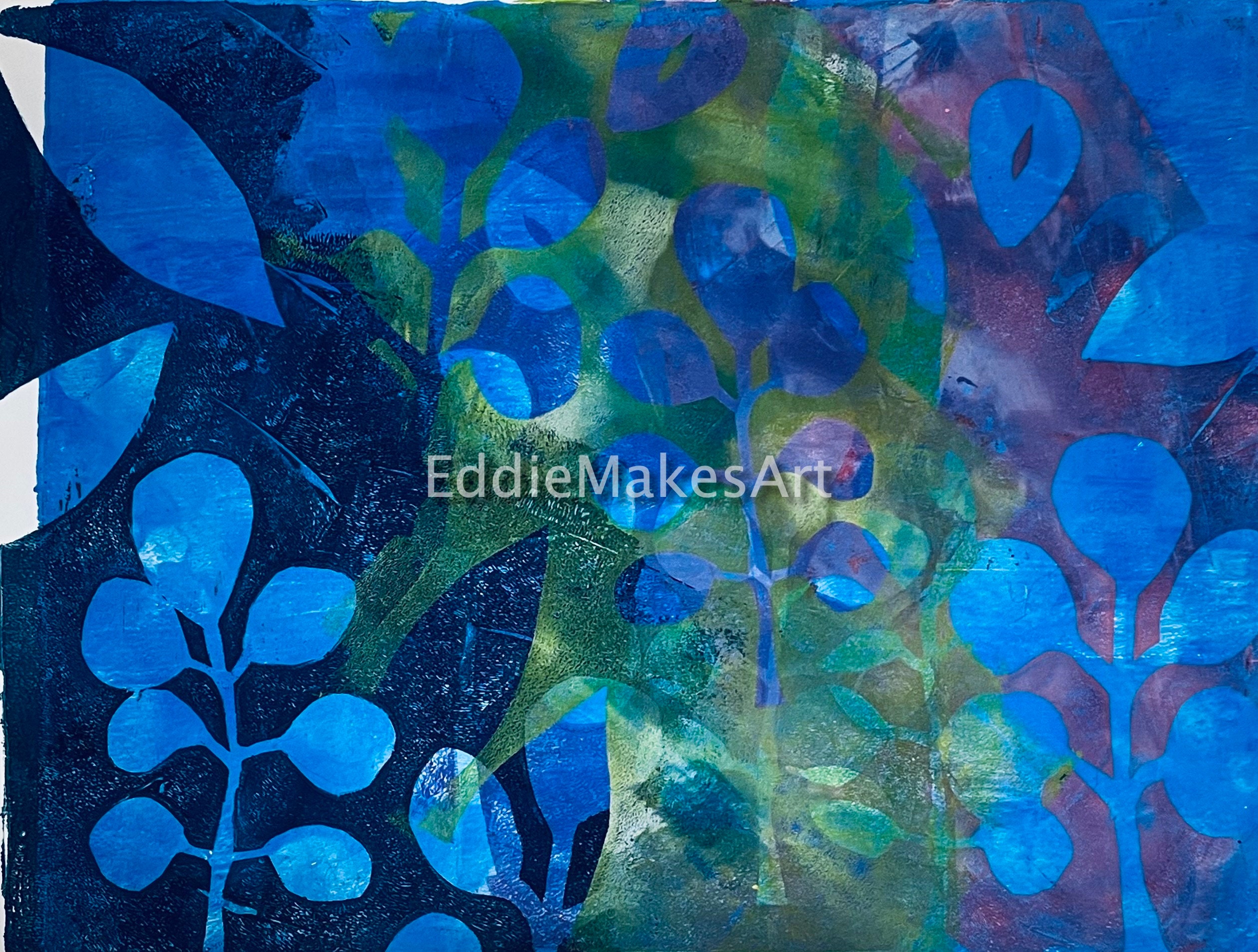 Gel Print Backgrounds for Collage & Junk Journals - Etsy