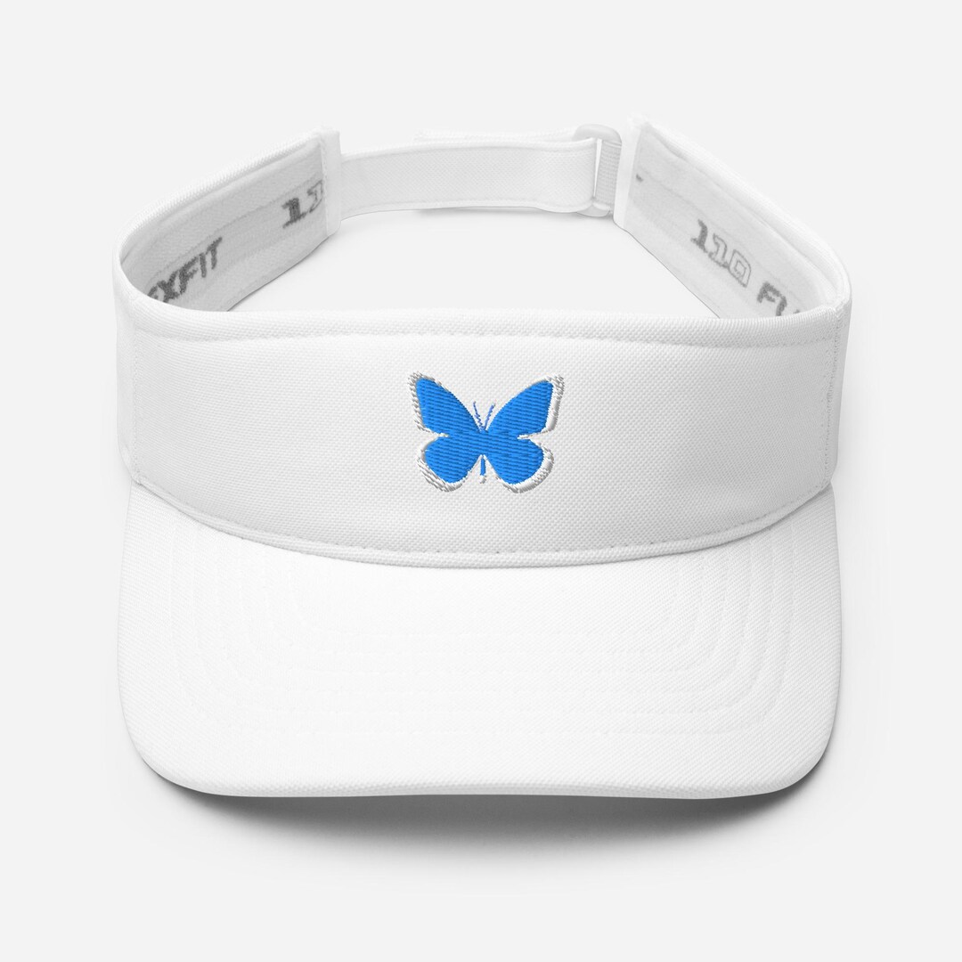 Butterfly Icon Mini Design Visor for Sports Adventures Relaxing ...