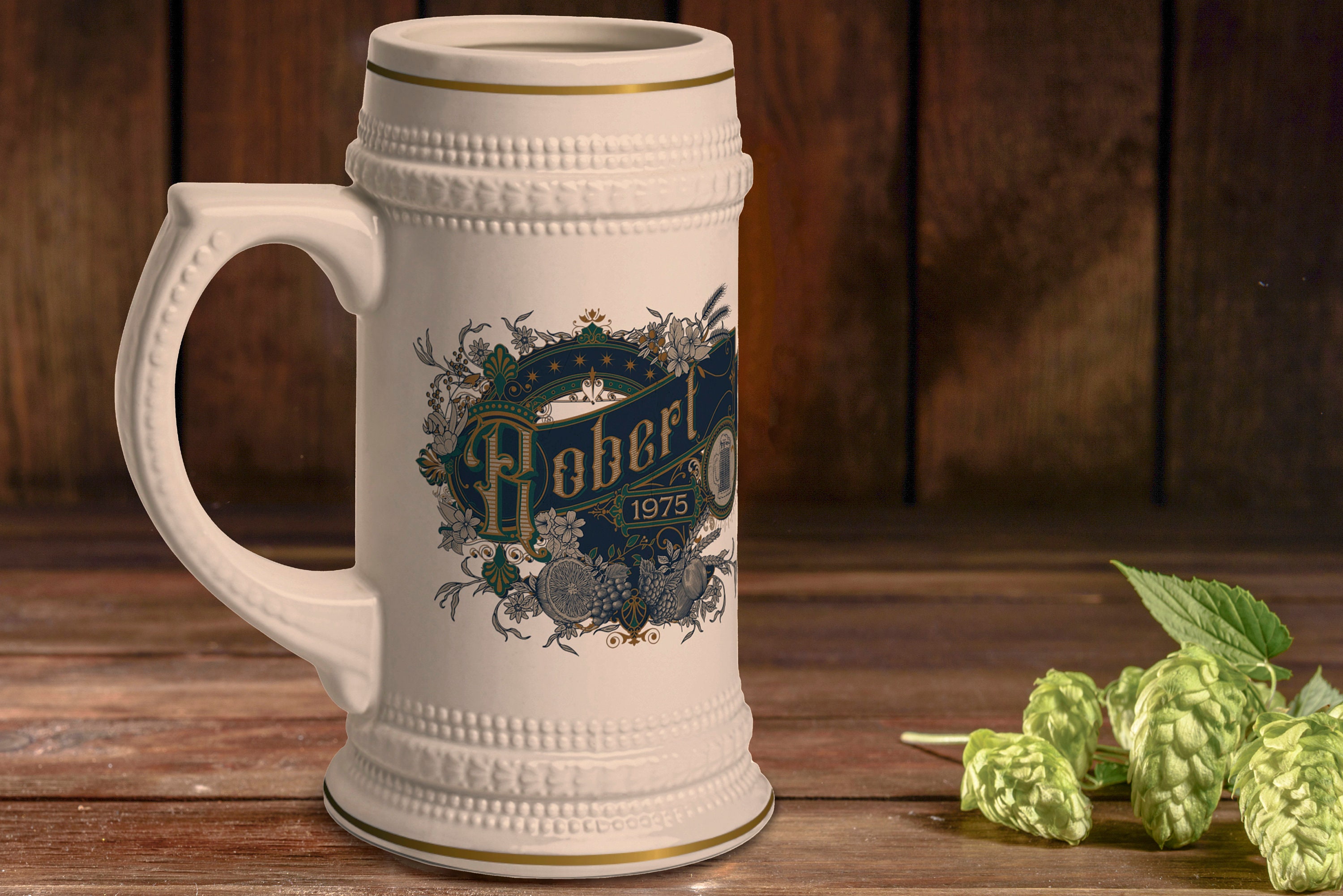 Personalized Vintage Style Beer Stein Customizable Mug for Groomsmen ...