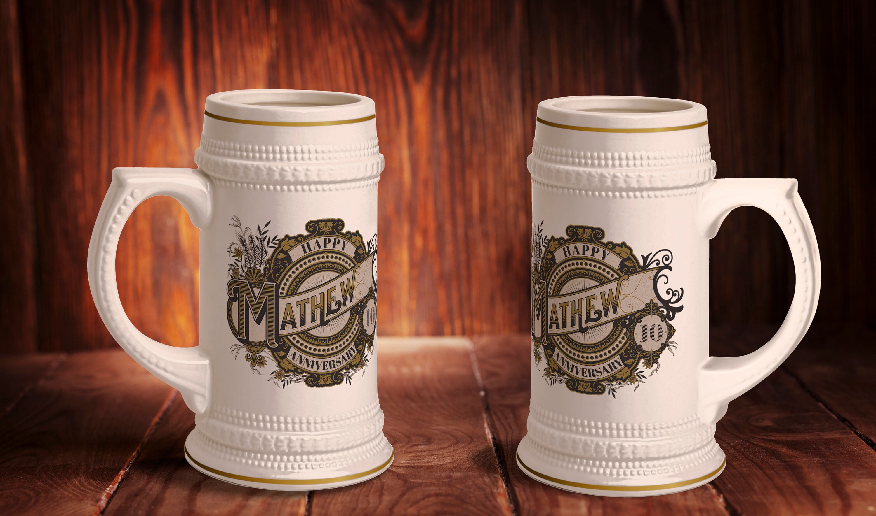 Personalized Vintage Style Beer Stein Customizable Mug for - Etsy