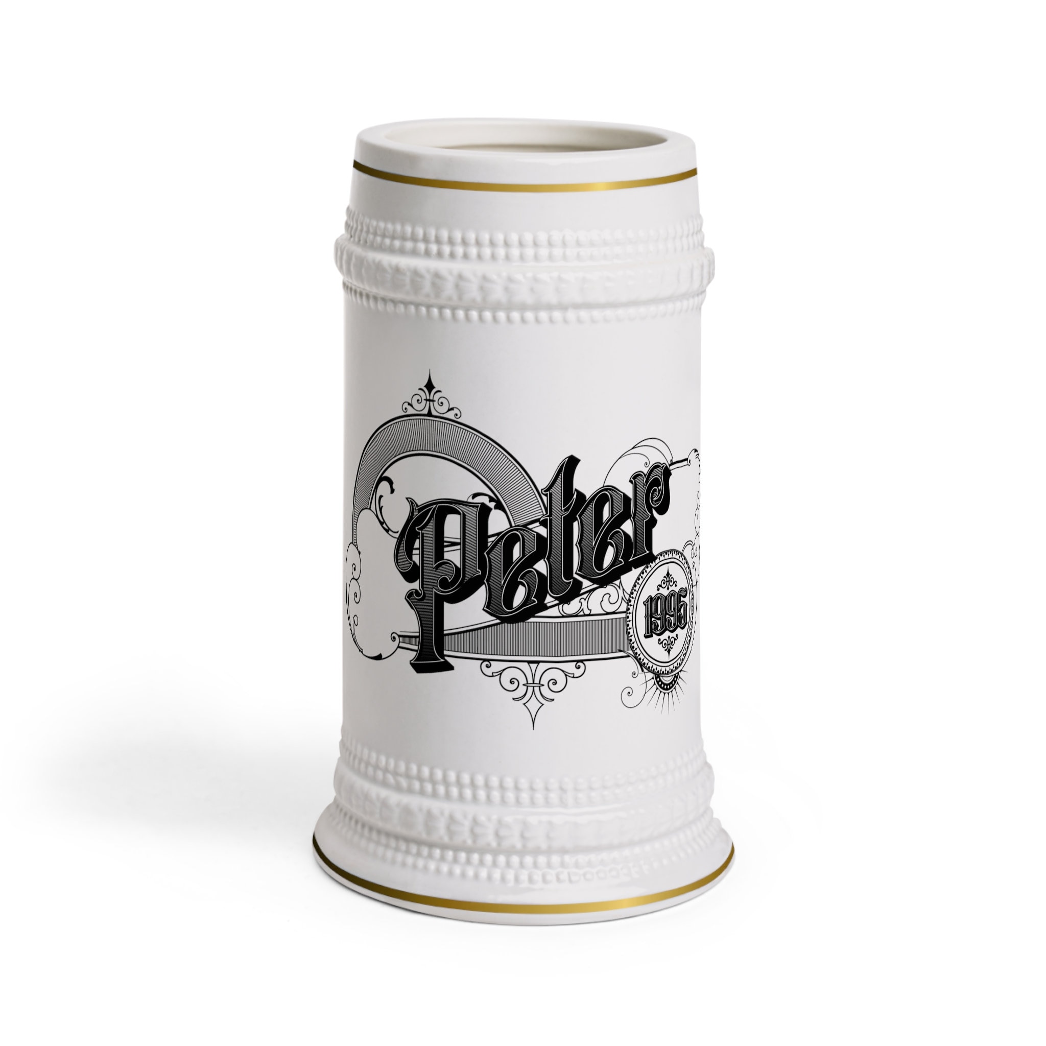 Vintage Style Personalized Beer Stein, Customizable Name and Year Beer ...
