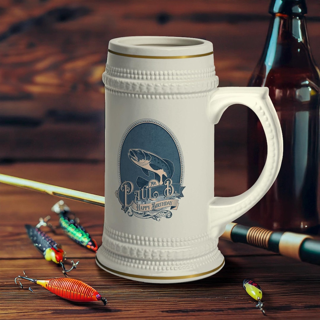 Vintage Style Personalized Beer Stein, Customizable Beer Mug for ...