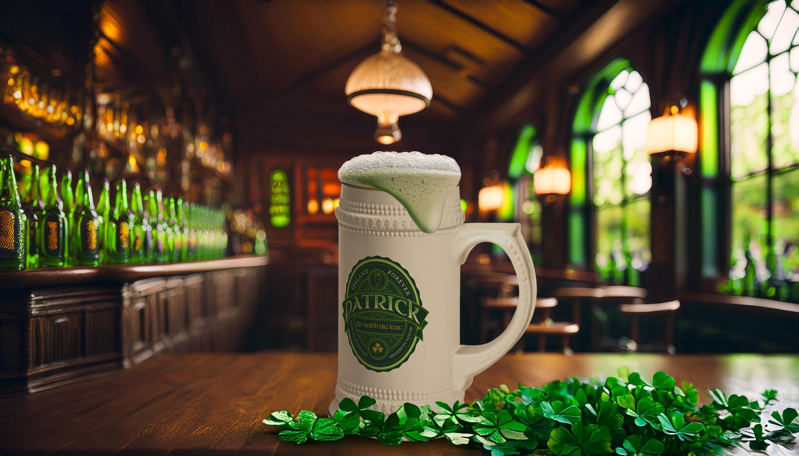 Personalized Ceramic Beer Stein - Custom Vintage Mug for Beer Lovers ...