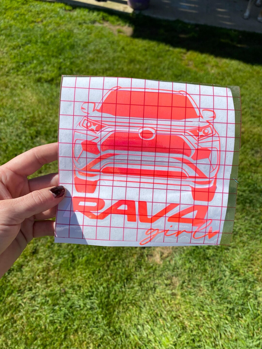 Rav4 Girl | Toyota Rav4 Stickers | Holographic Pink | Truck & Car ...