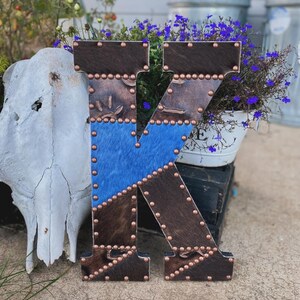 Cowhide Letters 18” - Personalized Western Wall and Shelf Decor *made ...