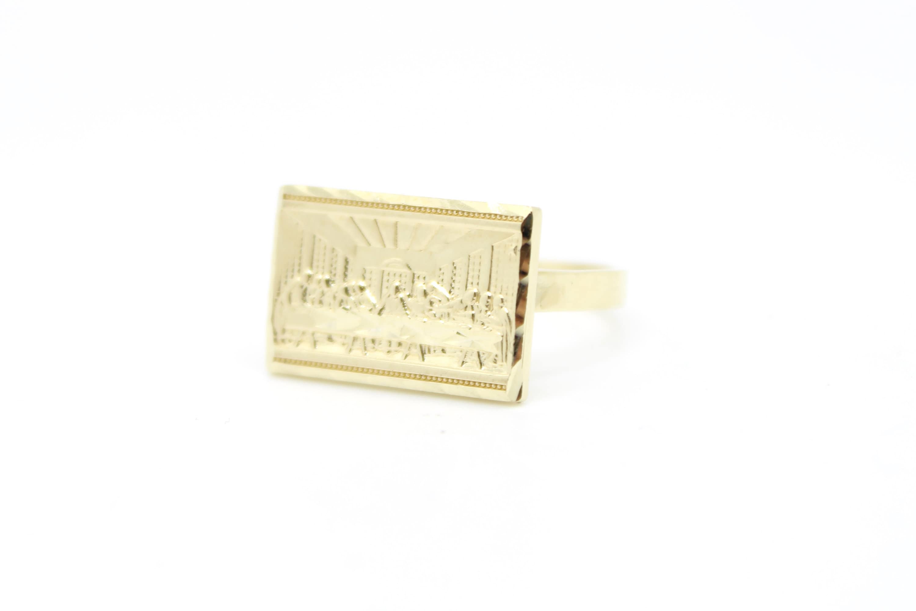 10k Gold Last Supper Ring for Men and Women - Etsy
