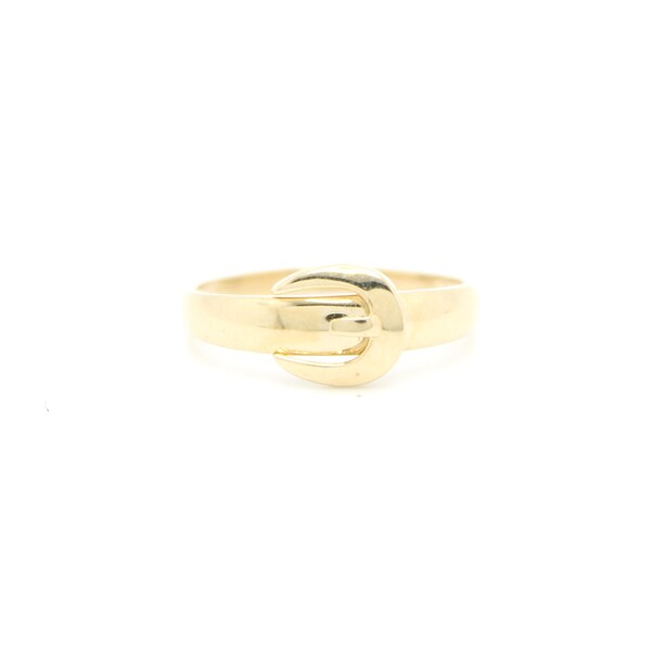 Gold Buckle Ring - Etsy