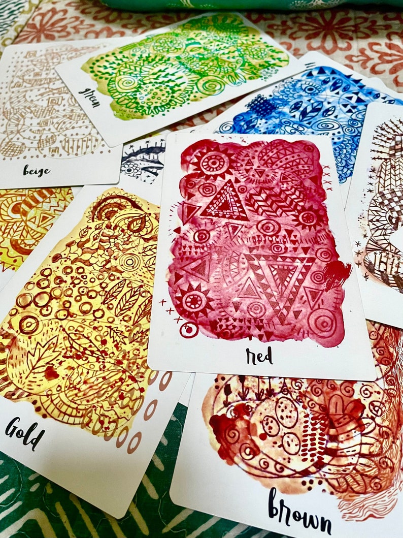 Live a Colorful Life Zentangle Oracle Color Therapy Card Deck - Etsy