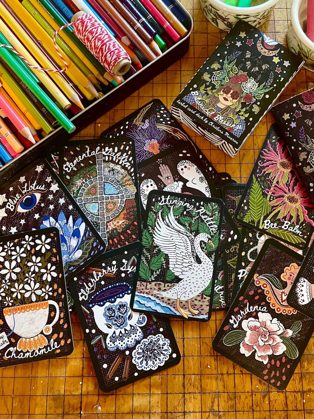 Botanical Blessings Indie Oracle Intuitive Card Deck - Etsy