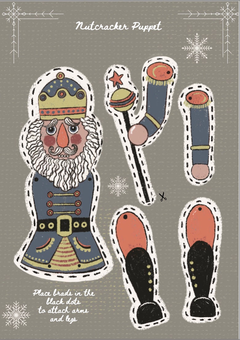 Printable Nutcracker Puppets Sugar Plum Fairy Puppet Printable ...