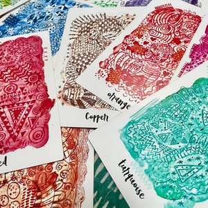 Live a Colorful Life Zentangle Oracle Color Therapy Card Deck - Etsy
