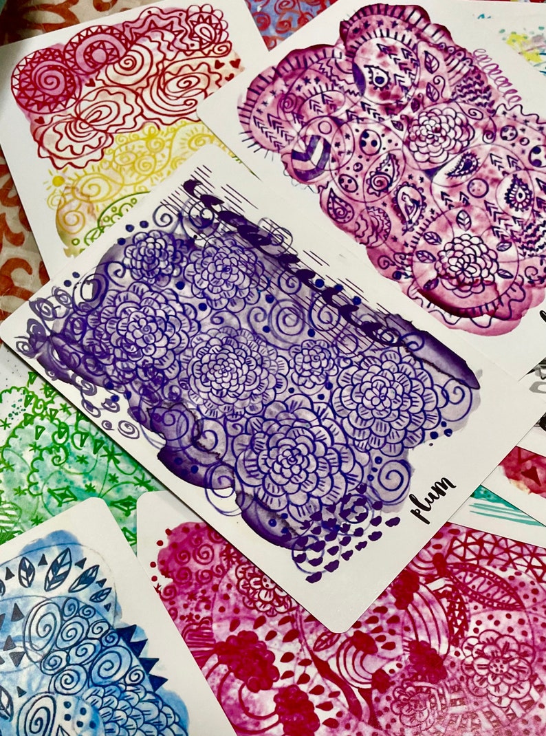 Live a Colorful Life Zentangle Oracle Color Therapy Card Deck - Etsy
