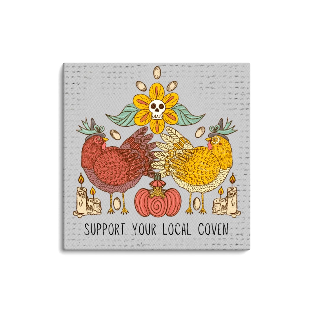 Support Your Local Coven Chicken Print - Etsy