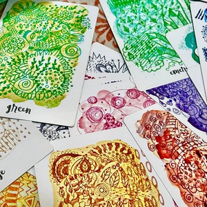 Live a Colorful Life Zentangle Oracle Color Therapy Card Deck - Etsy