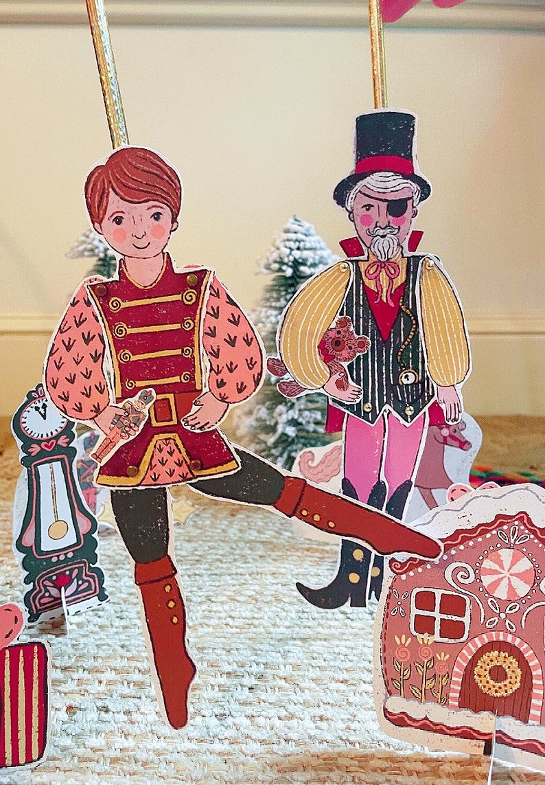 Printable Nutcracker Puppets Sugar Plum Fairy Puppet Printable ...