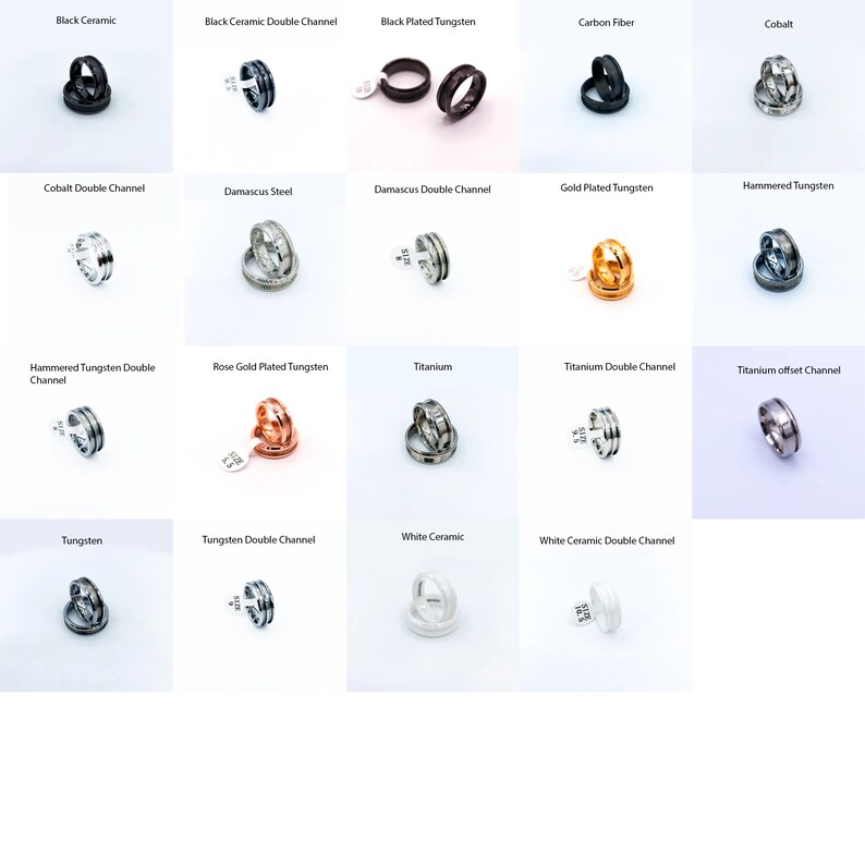 Custom Inlay Channel Ring Choose Your Own Design With - Etsy