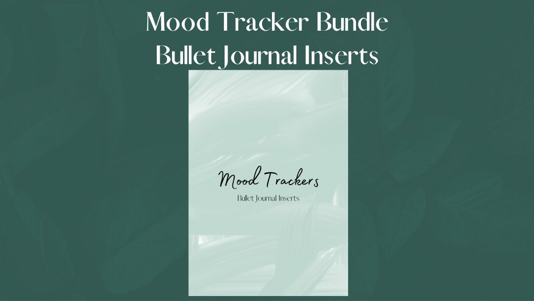 Printable Mood Trackers Bullet Journal Inserts Bundle monthly Mood ...