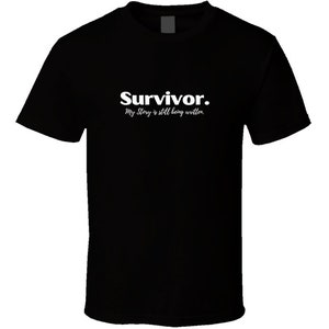 Survivor Statement T-shirt - Black/white - Etsy