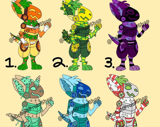 Furry Protogen Original Character Adoptables 6 #1 Batch - Etsy