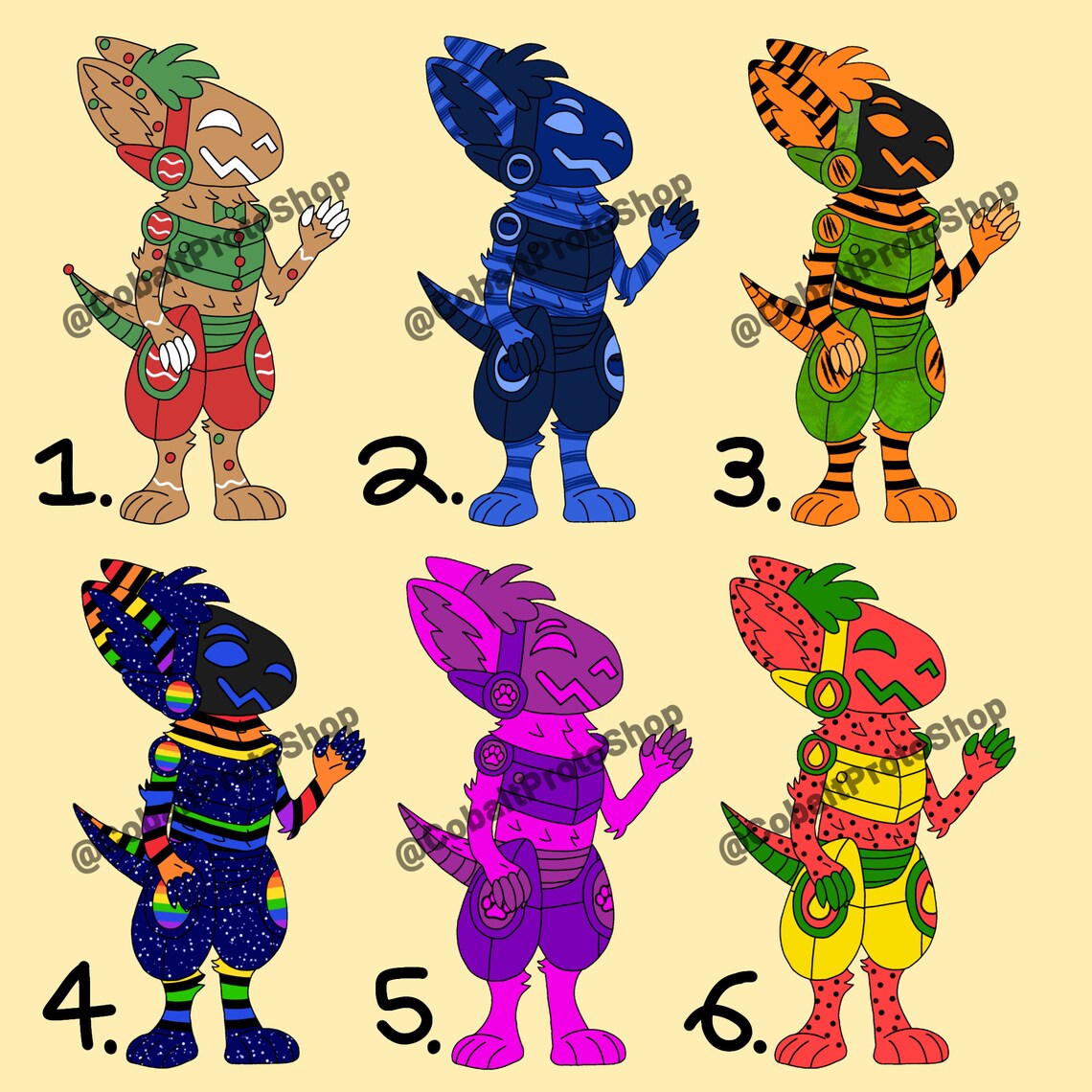 Furry Protogen Original Character Adoptables 6 Batch #2 - Etsy