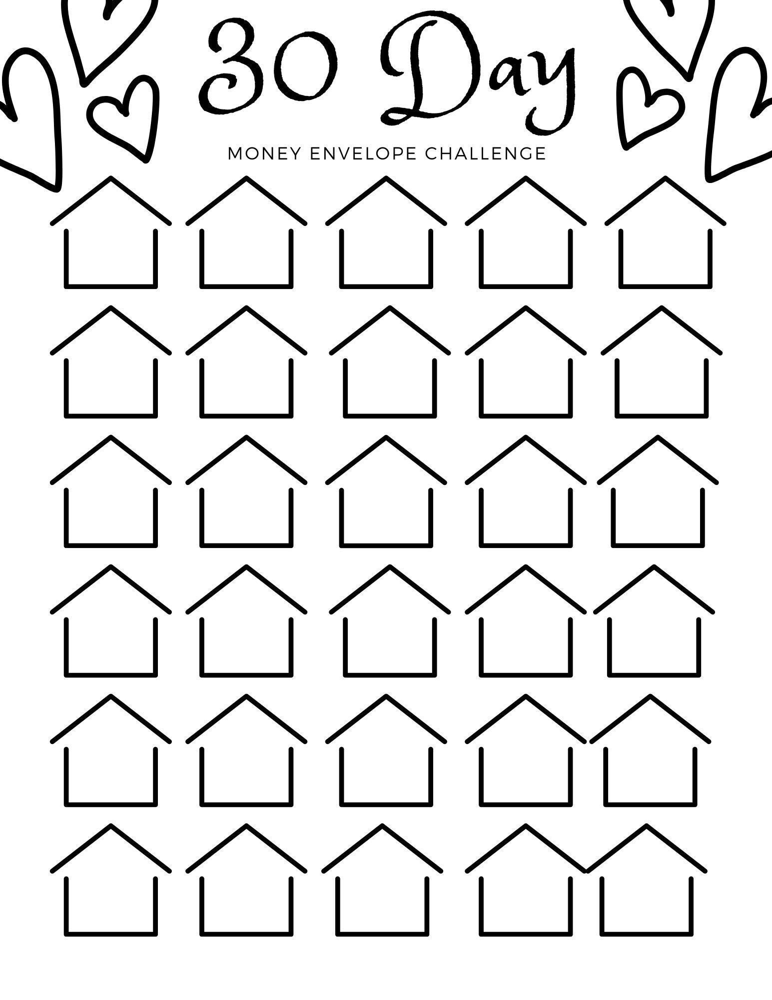 30-day Money Envelope Challenge - Etsy