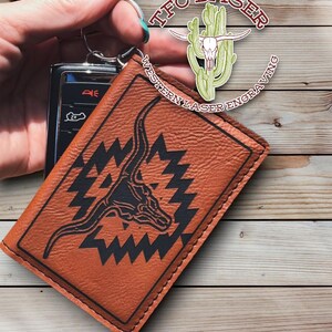 Western Keychain Wallet; Various Designs Available - Etsy