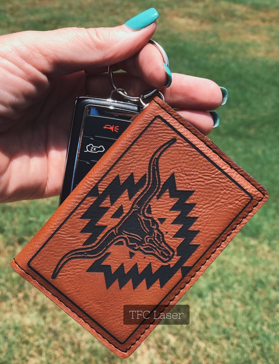 Western Keychain Wallet Various Designs Available - Etsy