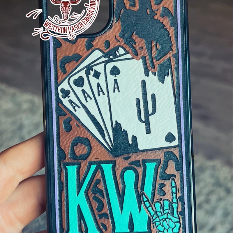 Cowboy Leather Cell Phone Case - Etsy